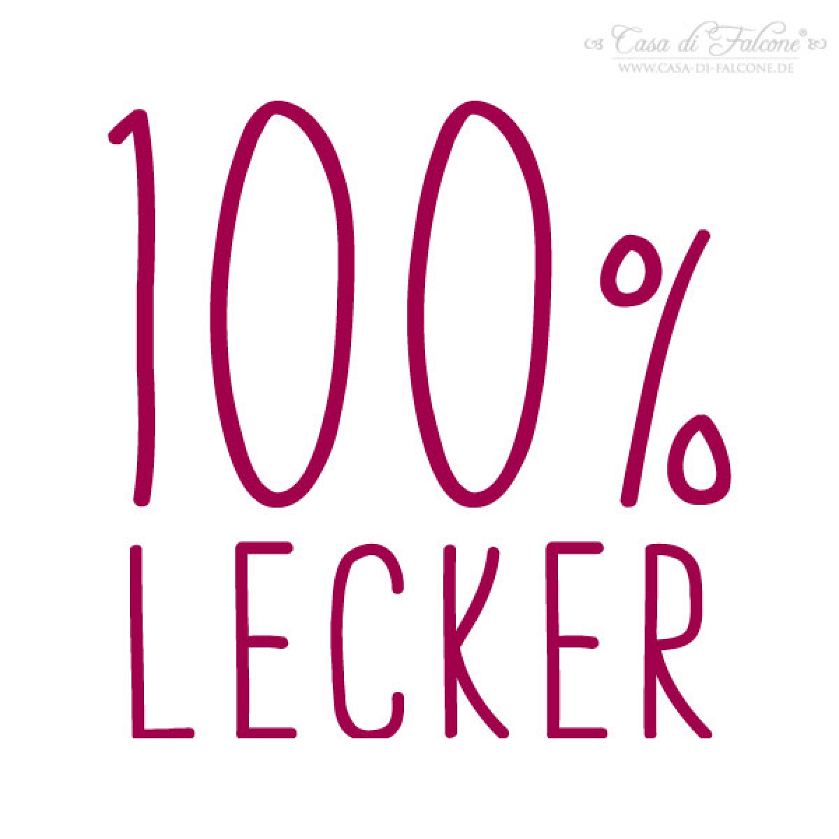 Textstempel Simple 100% Lecker - Casa di Falcone